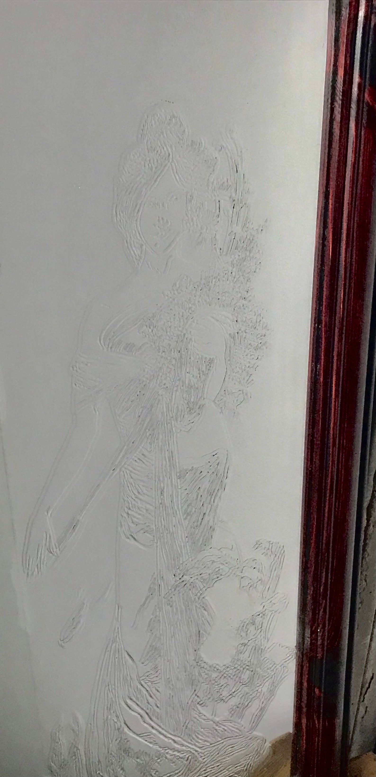 Vintage Mucha Etched Mirror: Art Nouveau Floral Design - Etsy