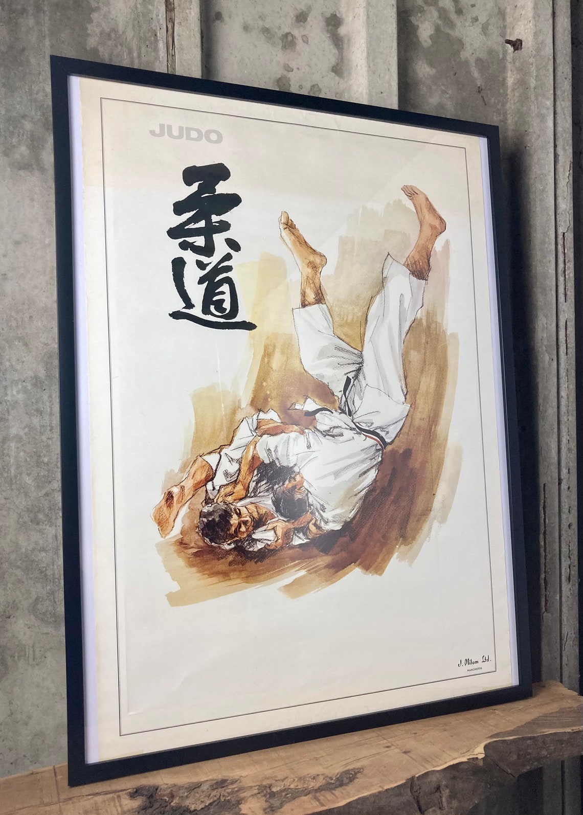 Vintage Judo Poster Framed Martial Art J.milom Wall Art - Etsy