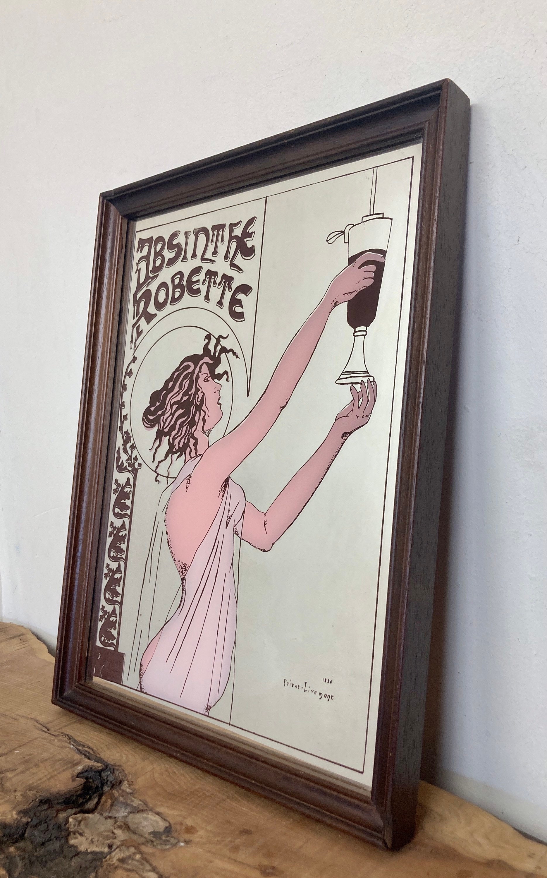 Beautiful Art Nouveau Vintage Mirror Absinthe Robette Henri - Etsy