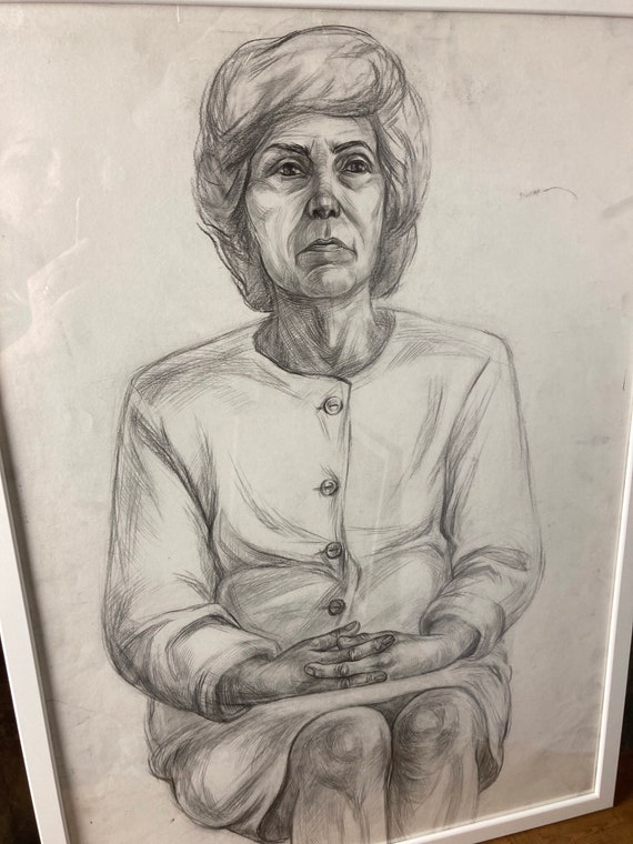 Art & Collectibles Communism vintage 1960 pencil drawing original ...