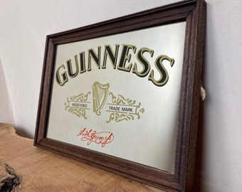 Vintage Guinness Mirror - Etsy