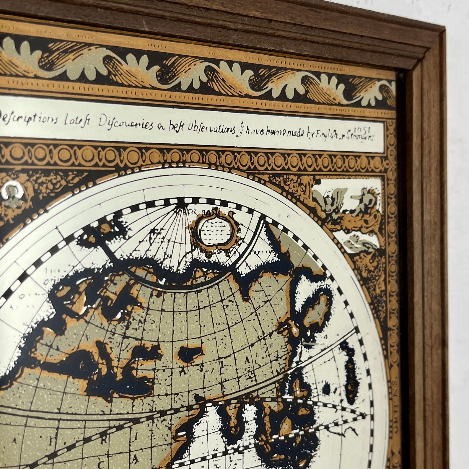 Vintage Map of the World, A New and Accurate Map of the World by John ...
