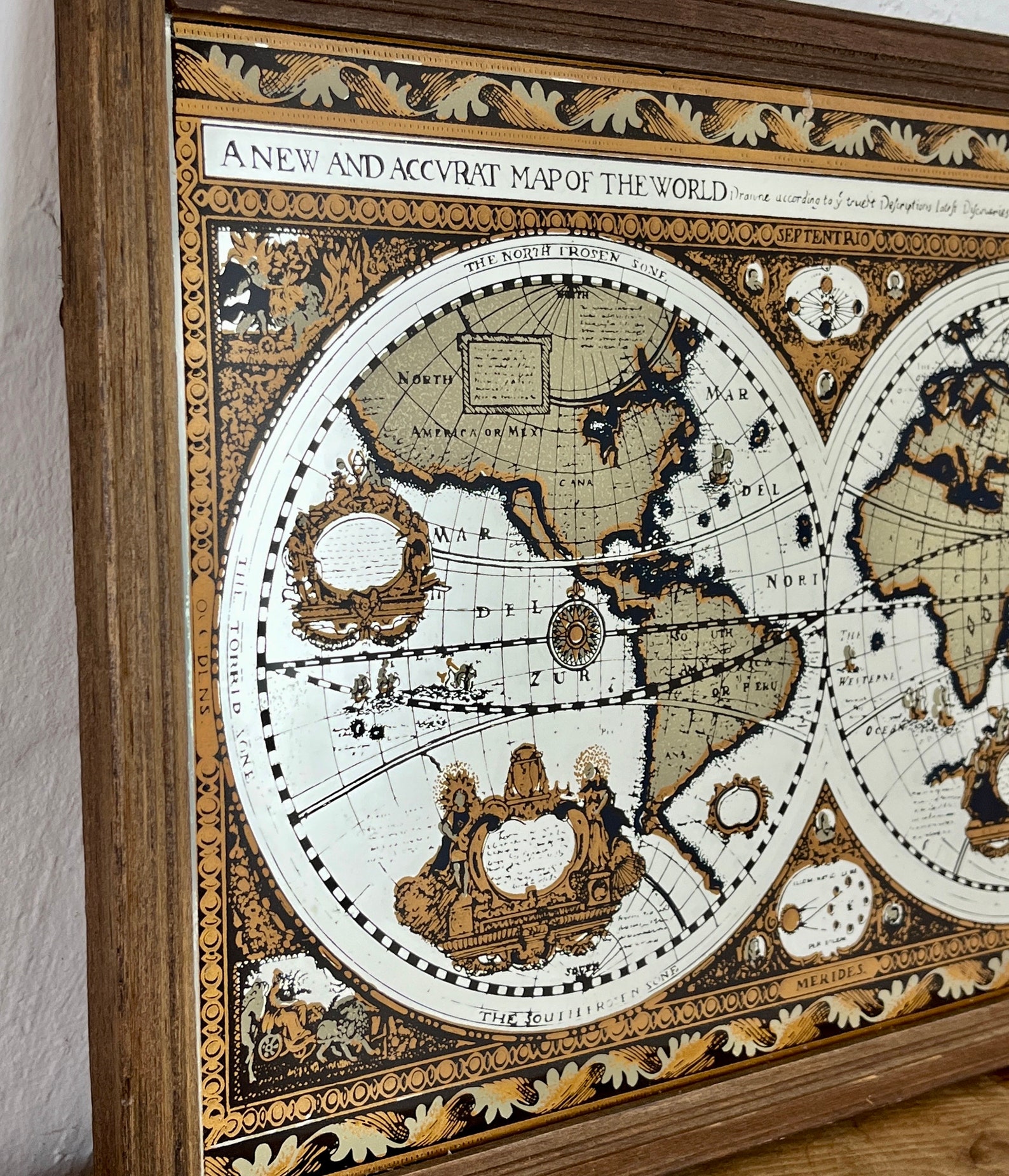 Vintage Map of the World, A New and Accurate Map of the World by John ...