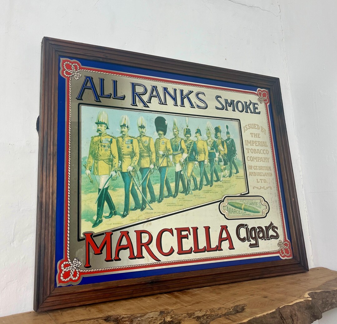 Mid-century Marcella Cigar Mirror, Tobacco Advertising, Military Art - Etsy