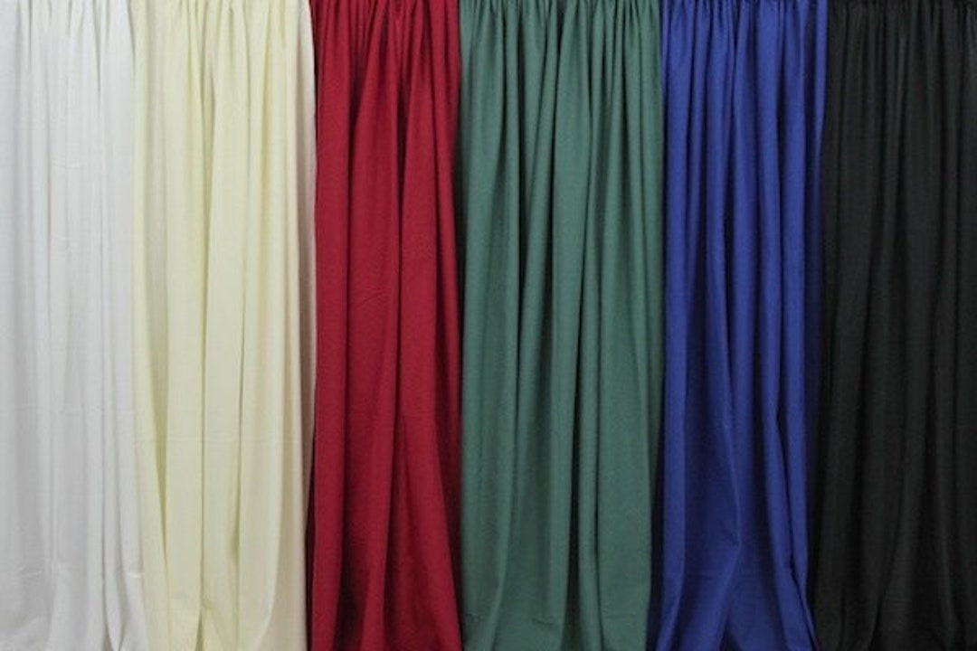 10ft Long Poly Premier Curtain Panel W/ 4 Pockets - Etsy