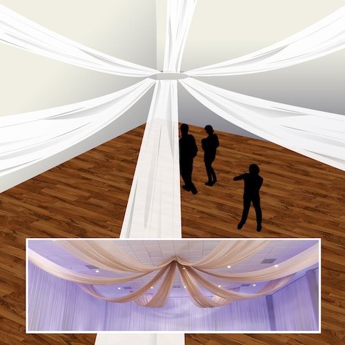 10 Panel Starburst Ceiling Draping Kit for Weddings and - Etsy