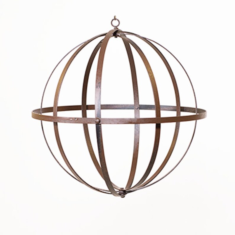 Wrought Iron Folding Sphere Round Hoop Centerpiece or Hanging | Etsy