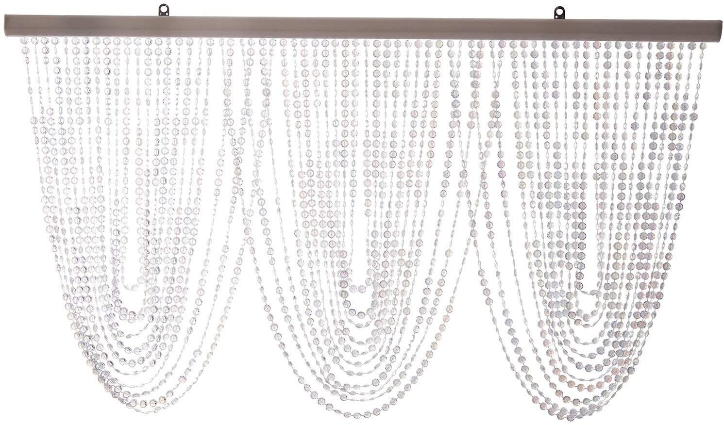 Beaded Valance Crystal Iridescent Diamond Cut Curtain Header - Etsy