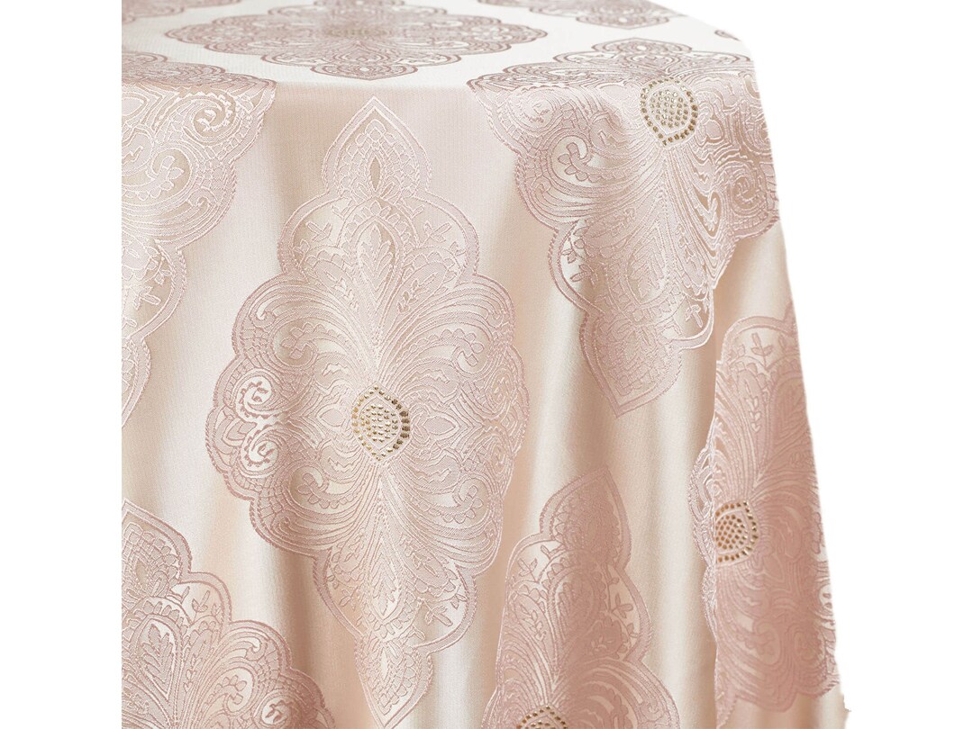 Blush Royal Belle Tablecloth by Eastern Mills With Many Size Options - Etsy