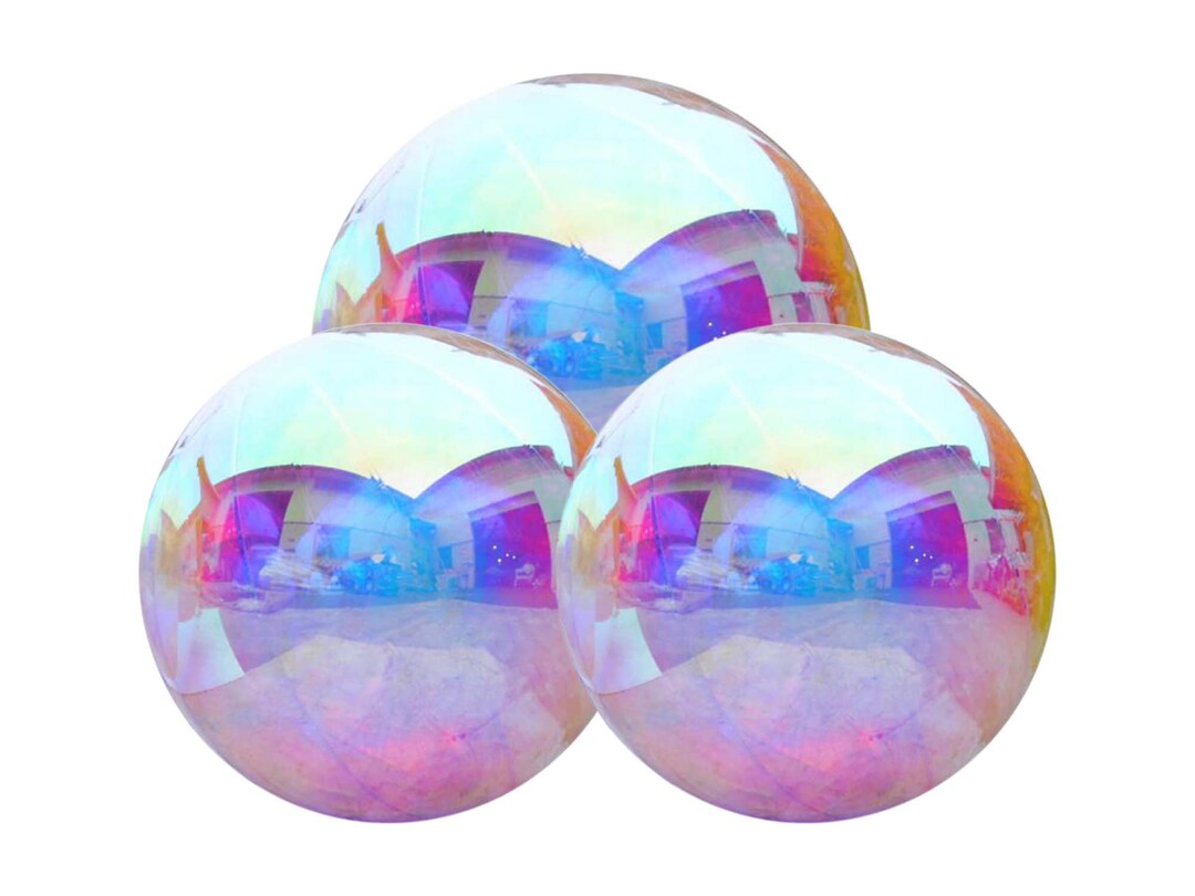 Iridescent Inflatable Mirror Ball/sphere Set of 3 Customize Your Space ...