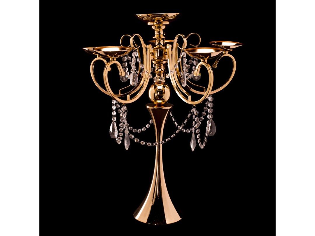 Elegant Decostar 27 5 Arm Pillar Candelabra Exquisite - Etsy