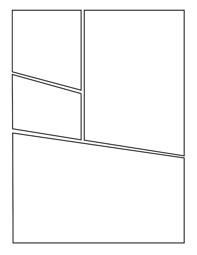 Blank Comic Book Pages: 20 Layout Designs (8.5 X 11) (PDF) - Etsy