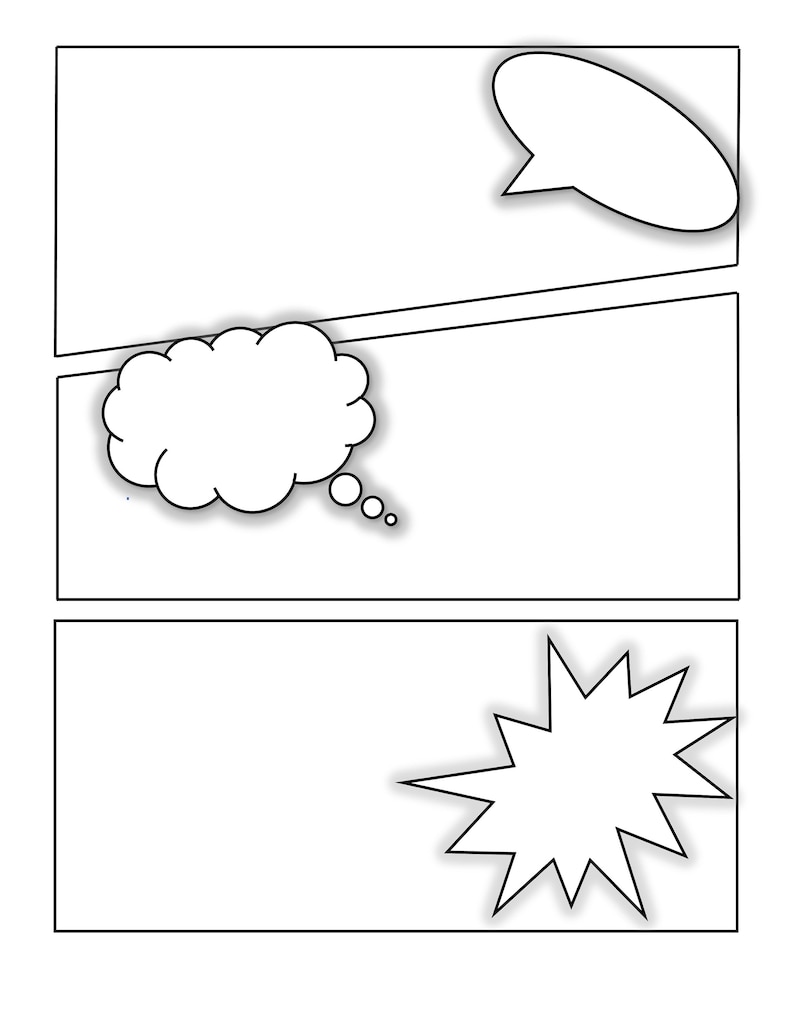 10 Pages Blank Comic for Kids, Boy, Girl, Special Gift for Birthday - Etsy