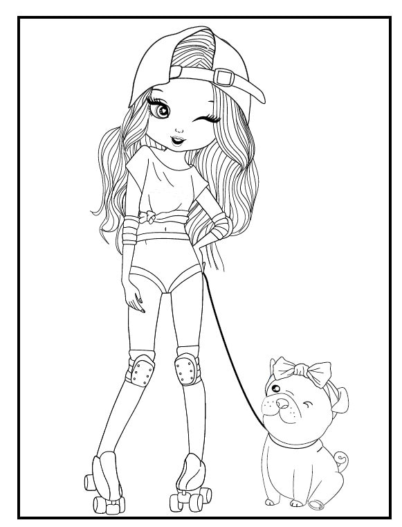 10 Pages Fashion Coloring Pages for Girl, Cute and Beautiful Girl ...