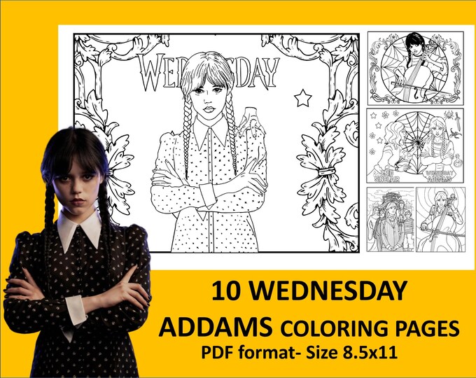 Wednesday Addams Sketch Digital Download - Etsy