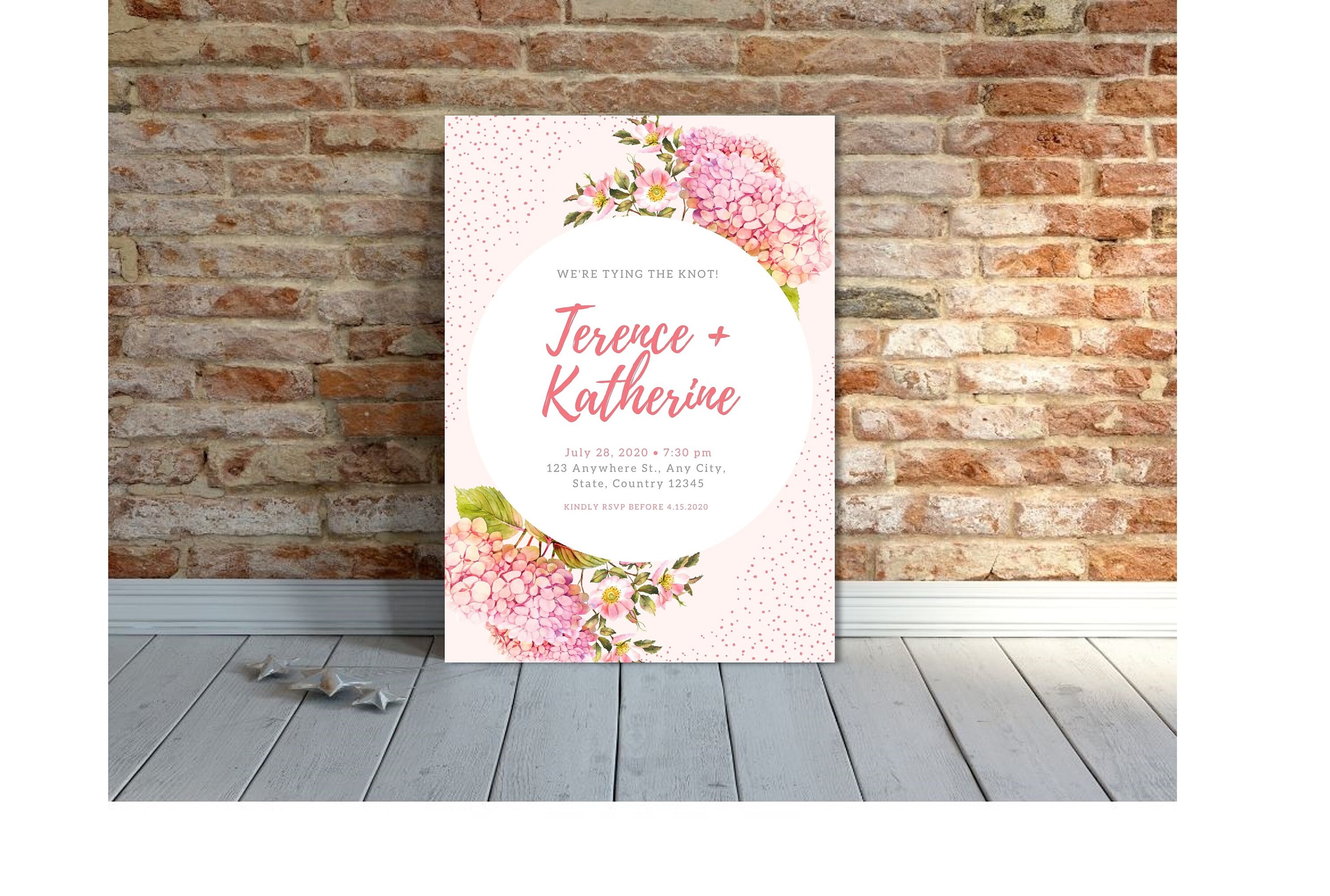 Wedding Invitation Powerpoint Template, Floral Wedding Invite Template ...