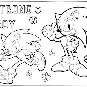 10 Printable Sonic Coloring Page for Birthday Personalized With Name ...