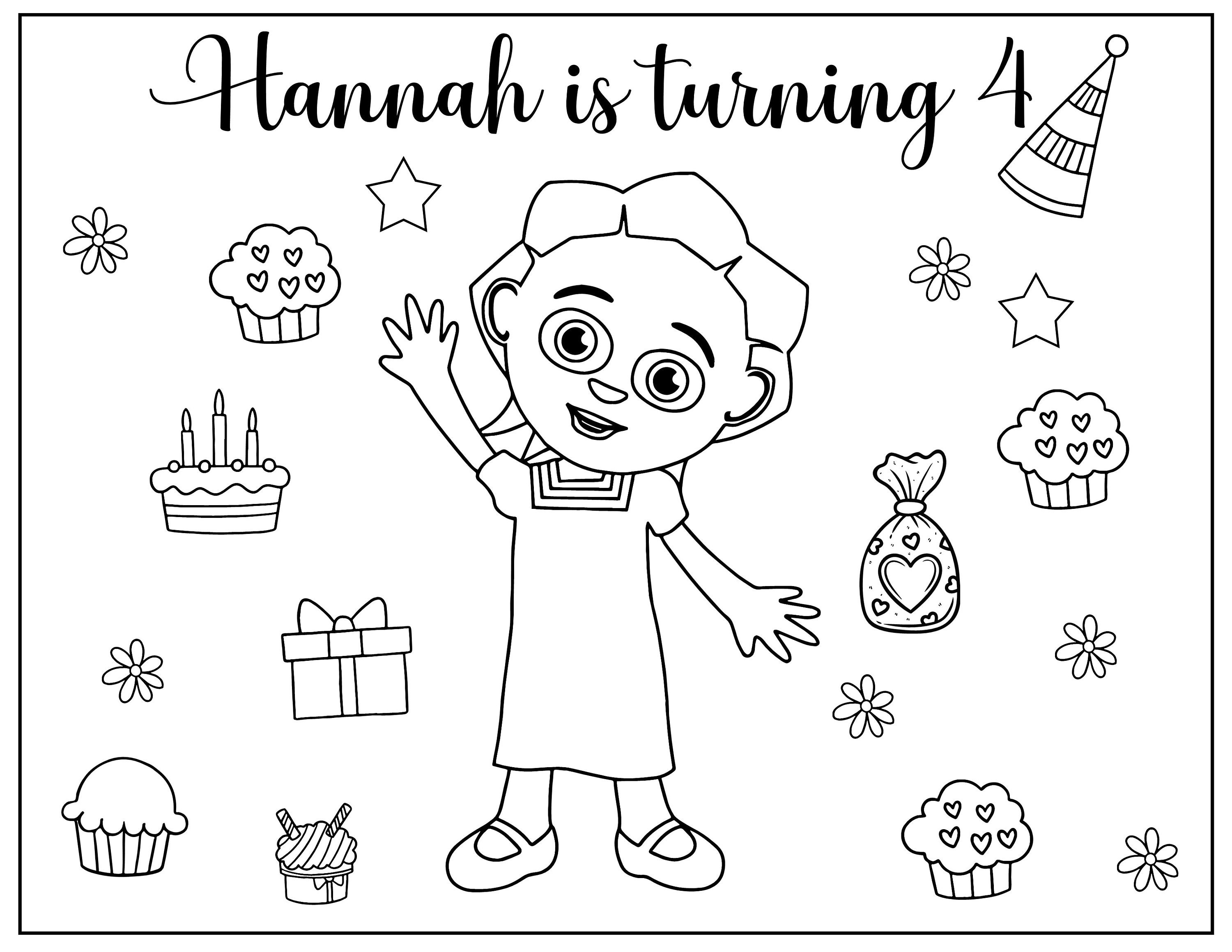 8 Printable Akili and Me Coloring Page for Birthday Personalized With ...