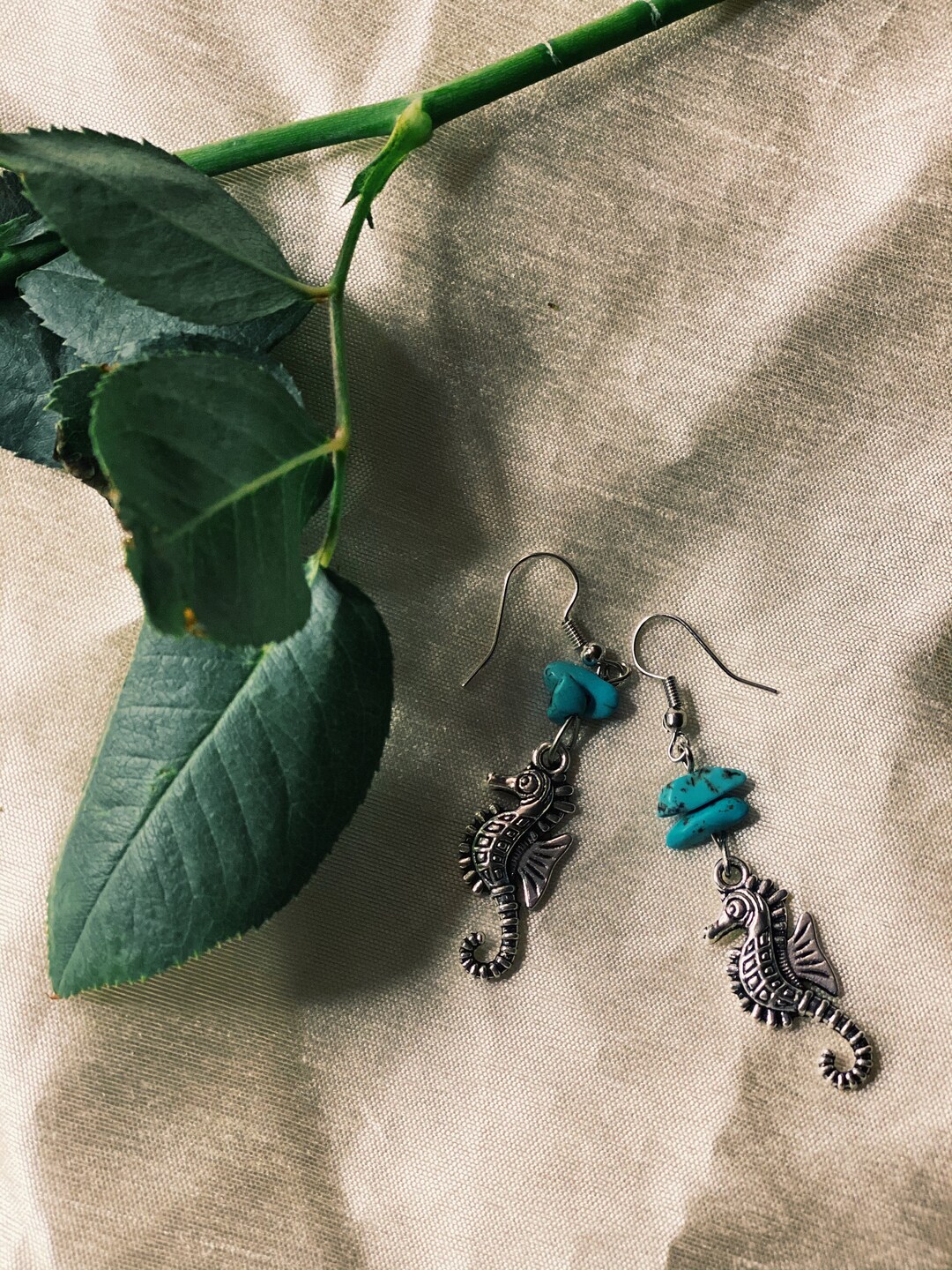 Hand Crafted Silver Sea Inspo Earrings - Etsy Sweden
