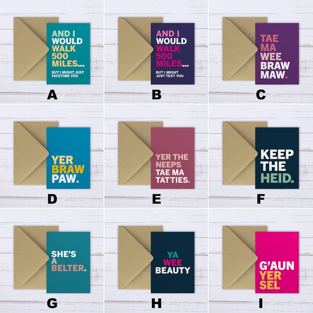 Scottish Saying Cards | Greeting Card Pack | Scottish Banter | Mix and ...