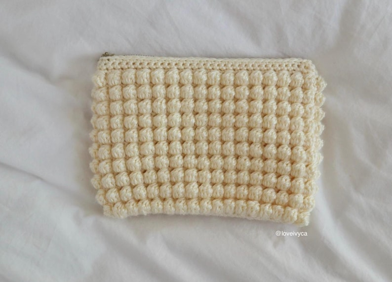 Large Cream Bobble - Makeup Bag - Etsy