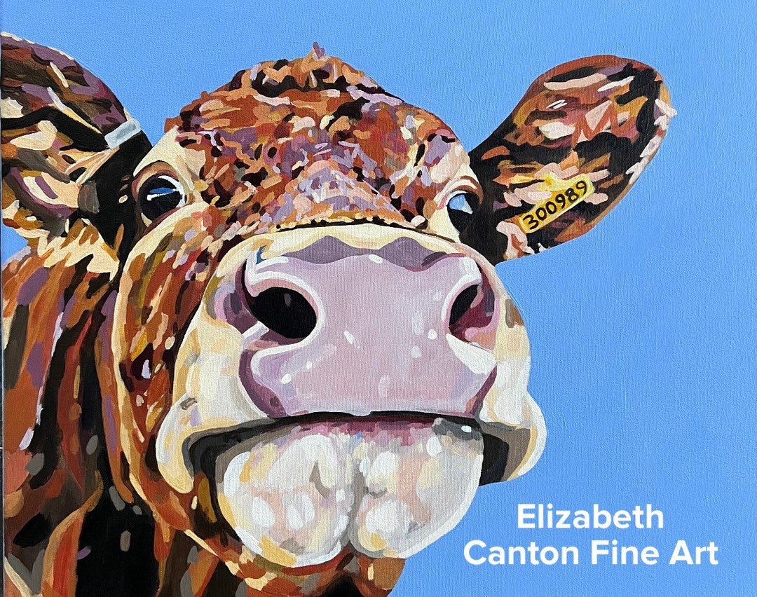 Colourful Cow Print - Etsy