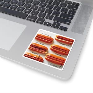 Hot Dog Stickers: Fun Food Decals, Kitchen & Laptop Decor - Etsy