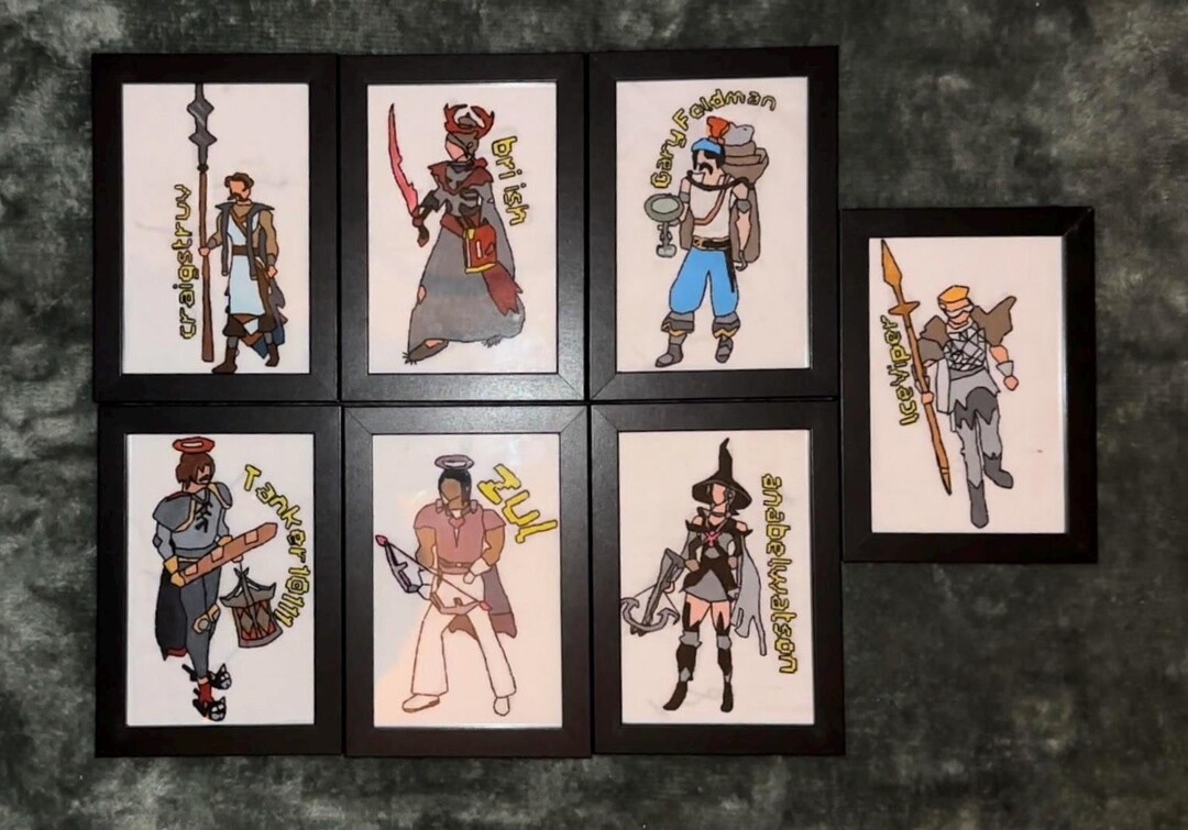 Custom Runescape Character Art Handcrafted Painted & Embroidered ...
