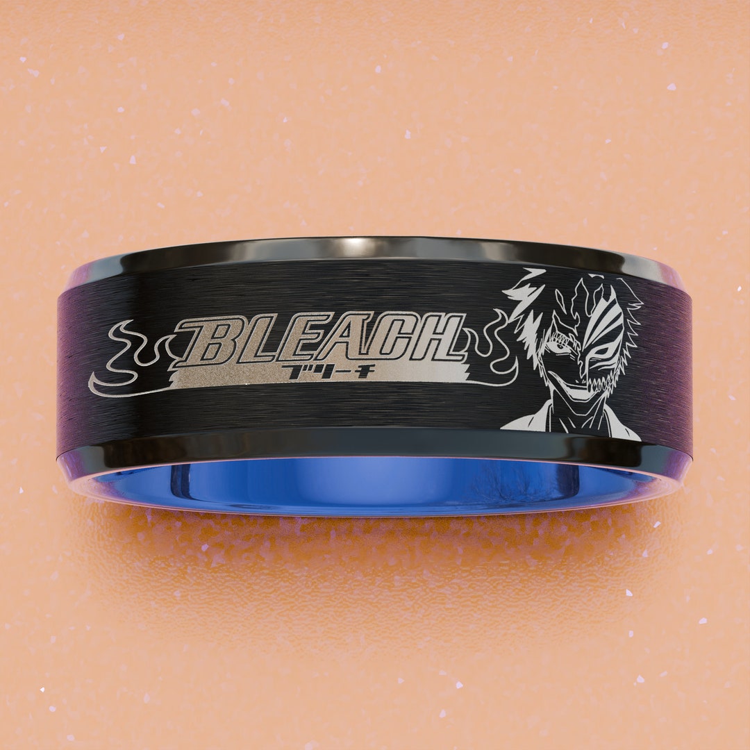 Ichigo Kurosaki From Bleach Anime Manga Engraved Tungsten Ring 6mm 8mm ...