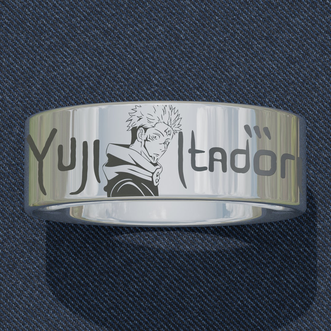 Yuji Itadori From Jujutsu Kaisen Anime Manga Engraved Tungsten Ring 4mm ...