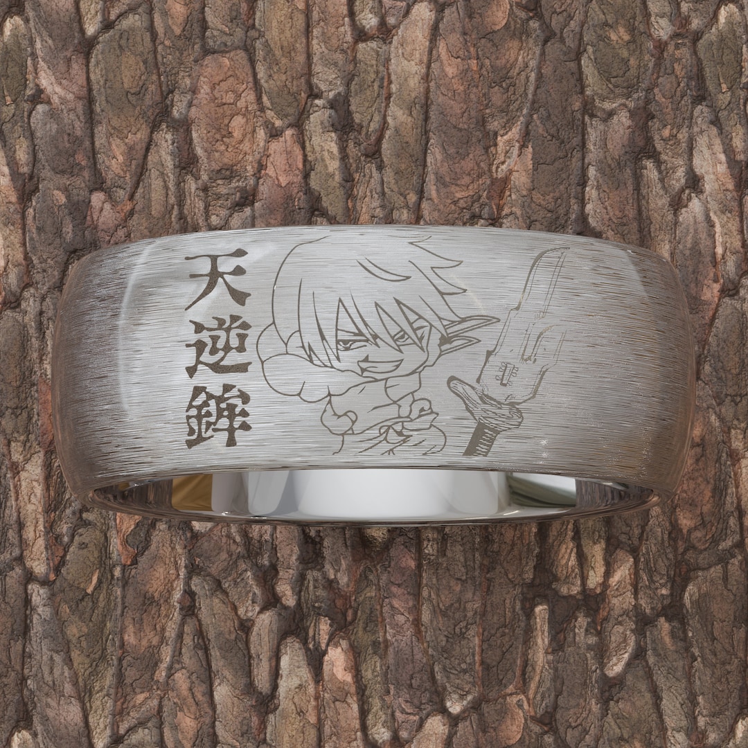 Toji Fushiguro from Jujutsu Kaisen Anime Manga Engraved Tungsten Ring ...