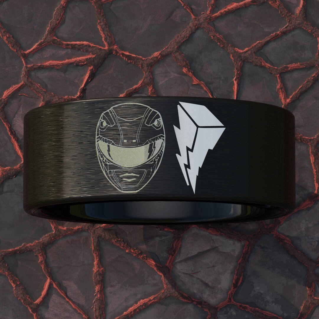 Red Ranger From Mighty Morphin Power Rangers Movies Engraved Tungsten ...