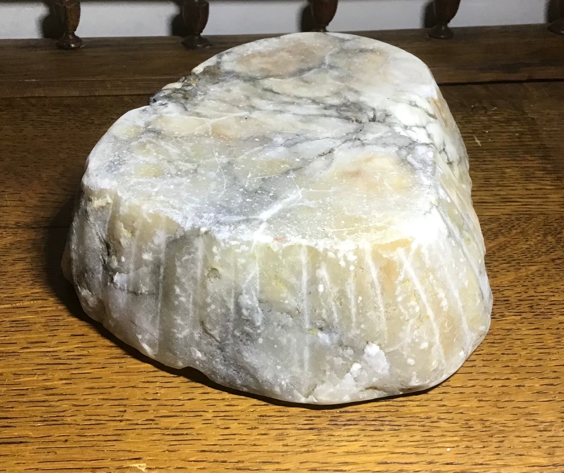 Alabaster Bowl Vintage Heavy Coarse Structure. - Etsy UK