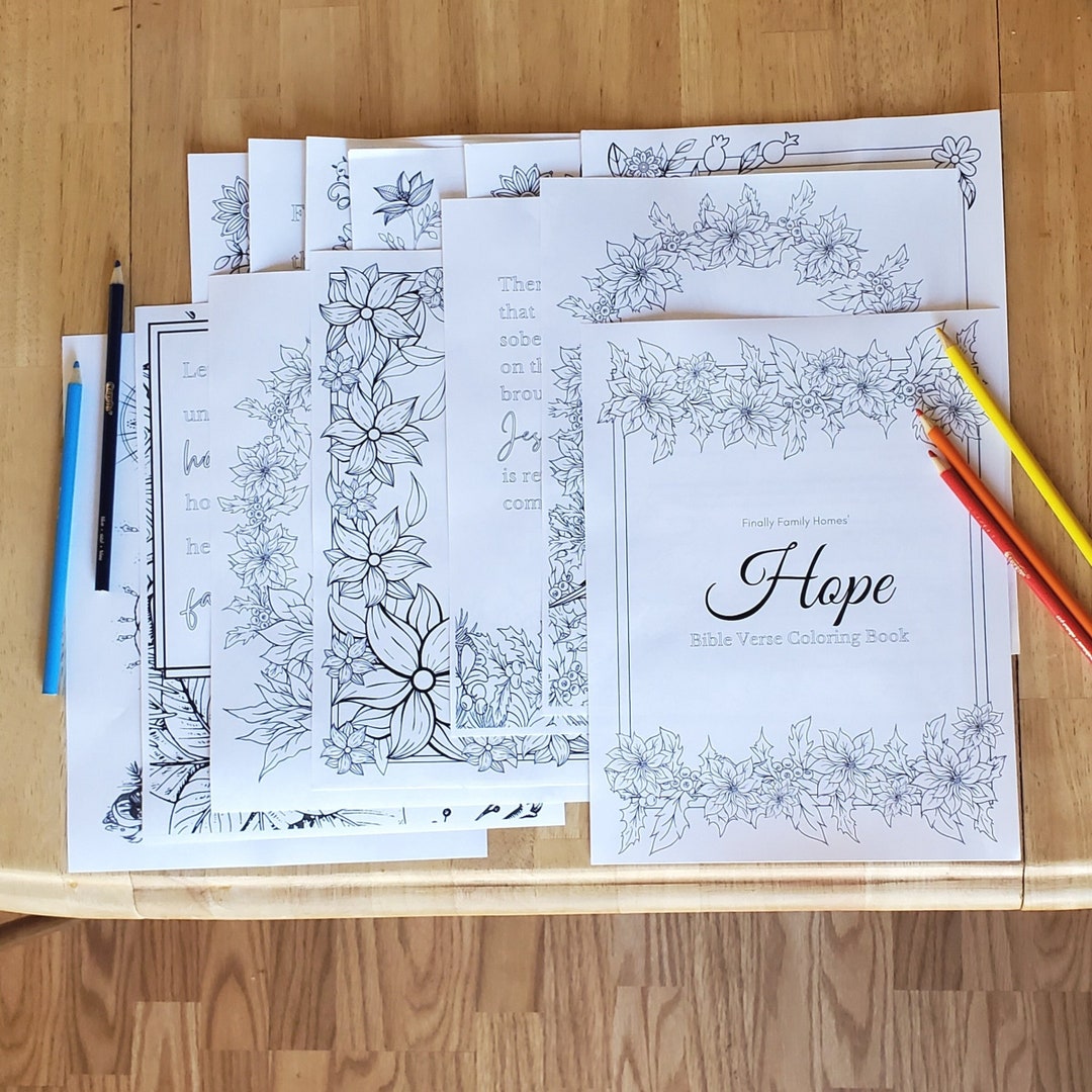 Christian Christmas Coloring Book Pages | Hope Bible Verses | Printable ...