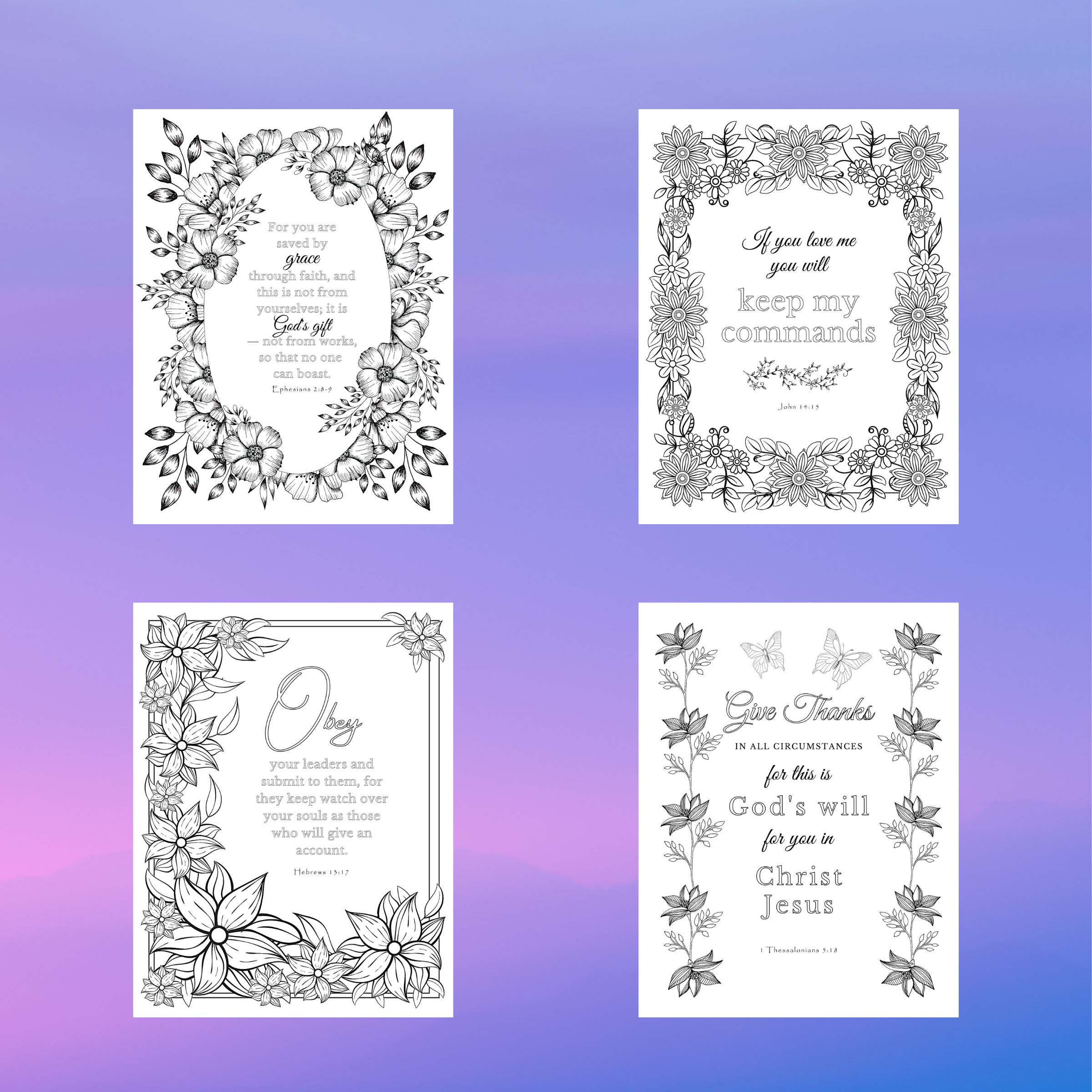 14 Christian Coloring Book Pages | Bible Verses | Printable | Coloring ...