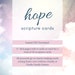 30 Hope Bible Verse Cards | Printable | Scripture Cards | Memory Verse ...