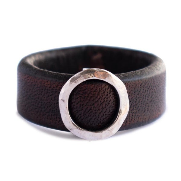 Leather Ring - Etsy