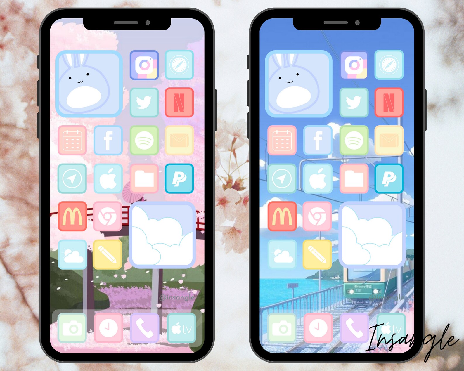 60 Kawaii IOS 14 App Icons | Anime Ios 14 App Icons | Korean App Covers ...