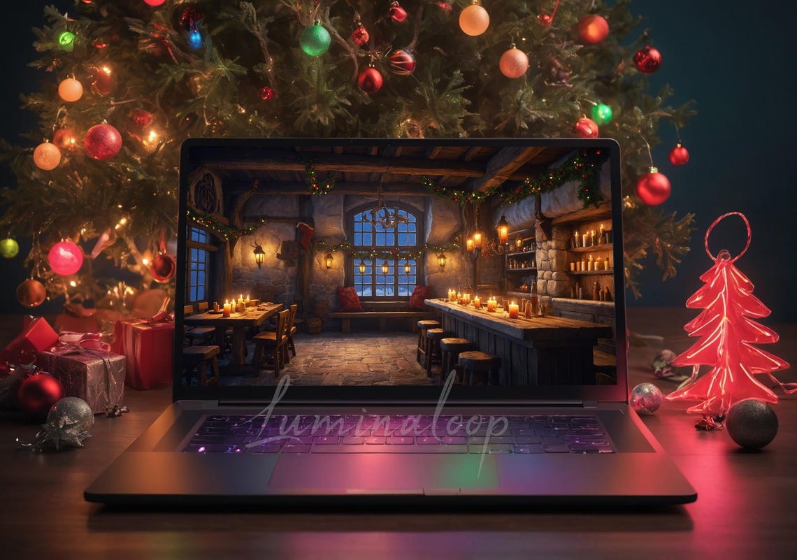 Animated Magical Tavern Christmas Background – Cozy Fantasy Tavern ...