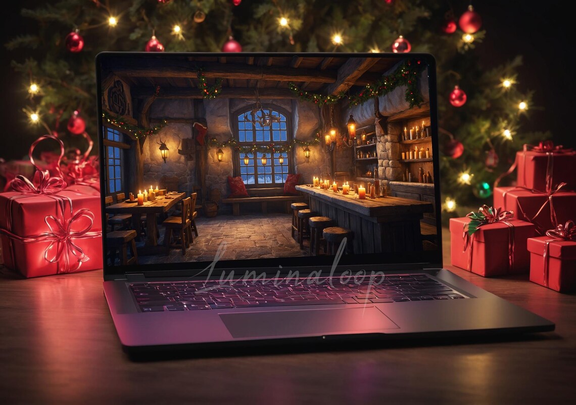 Animated Magical Tavern Christmas Background – Cozy Fantasy Tavern ...