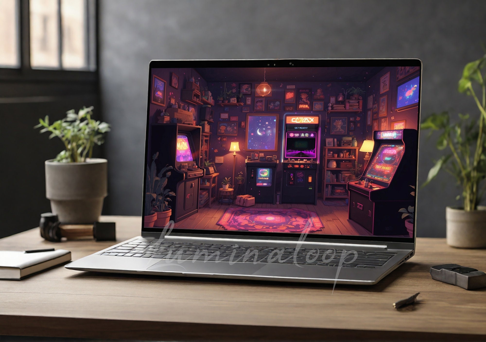 Retro Pixel Arcade Animated Background: Cozy Lofi Stream Overlay - Etsy