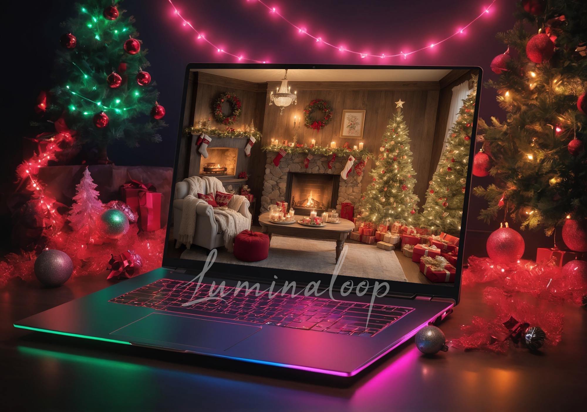 ANIMATED BACKGROUND | Magical Christmas Haven | Lofi Cozy Fantasy ...
