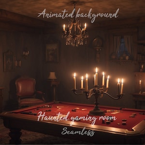 4 ANIMATED BACKGROUNDS |haunted Room | Candle Ambiance With Gaming Room ...