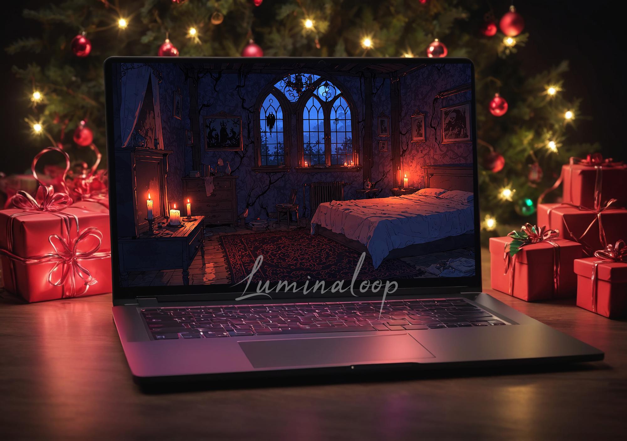 Animated Haunted Room Background: Lofi Cozy Fantasy Stream Overlay (MP4 ...