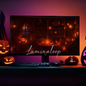 Halloween Nightfall Animated Background: Spooky Bedroom Horror Vibes ...