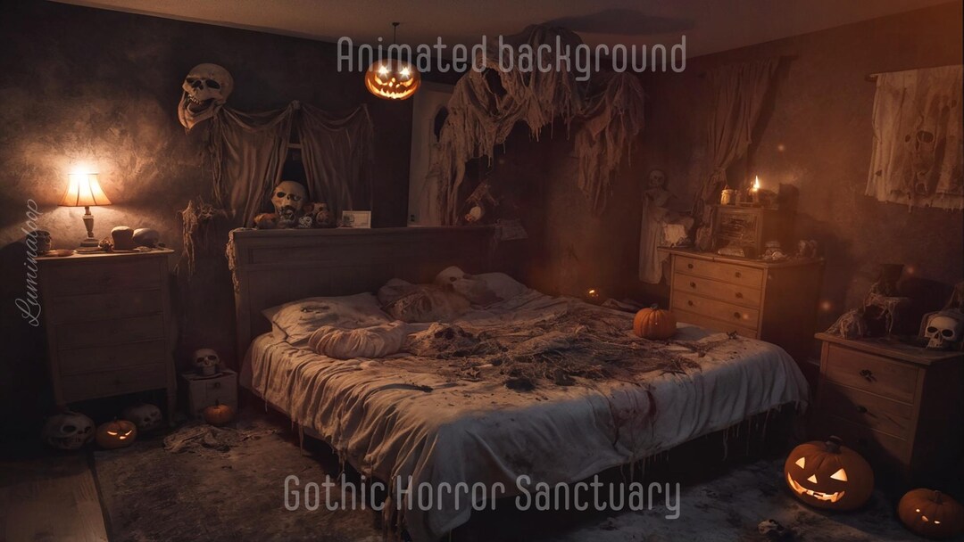 Gothic Horror Animated Stream Background: Halloween Vtuber Twitch ...