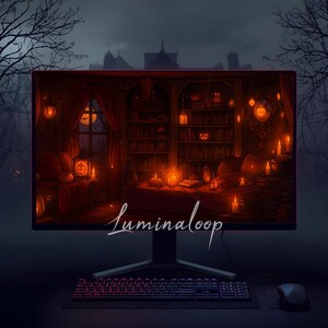 Halloween Nightfall Animated Background: Spooky Bedroom Horror Vibes ...
