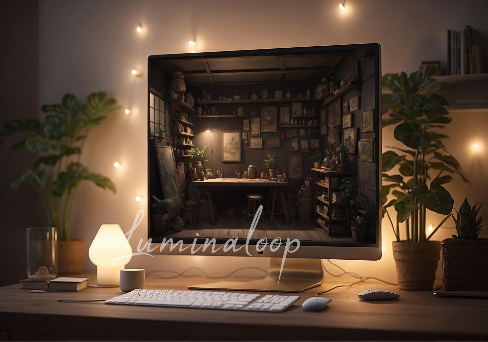 ANIMATED BACKGROUND | Artist Studio | Lofi Cozy Fantasy Looped Vtuber ...