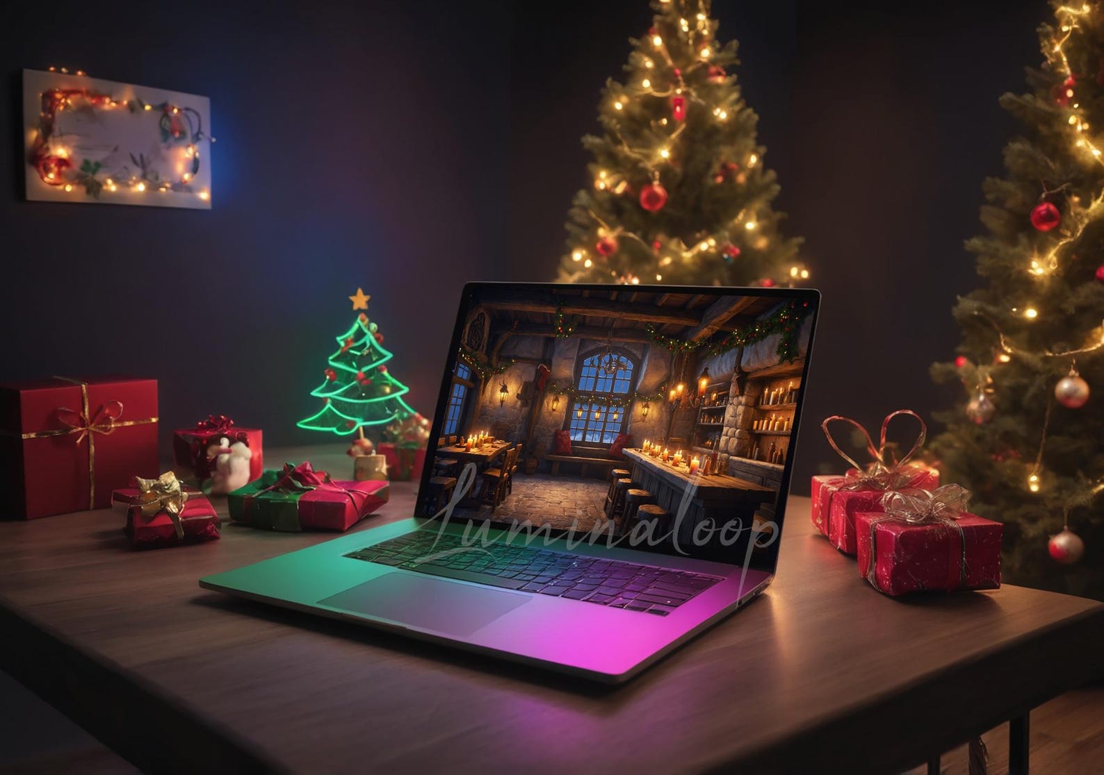 Animated Magical Tavern Christmas Background – Cozy Fantasy Tavern ...