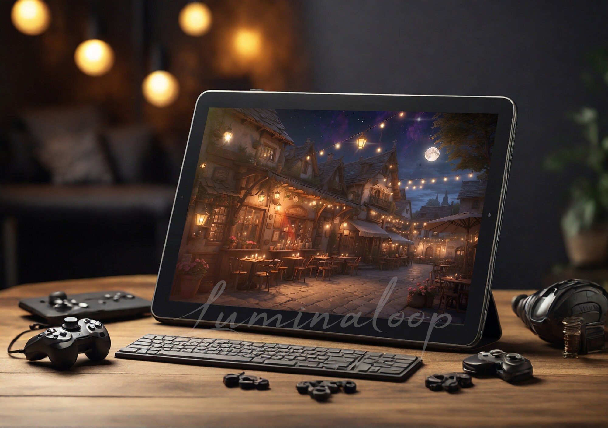 ANIMATED BACKGROUND | Nightfall Charm | Lofi Cozy Looped Vtuber Twitch ...